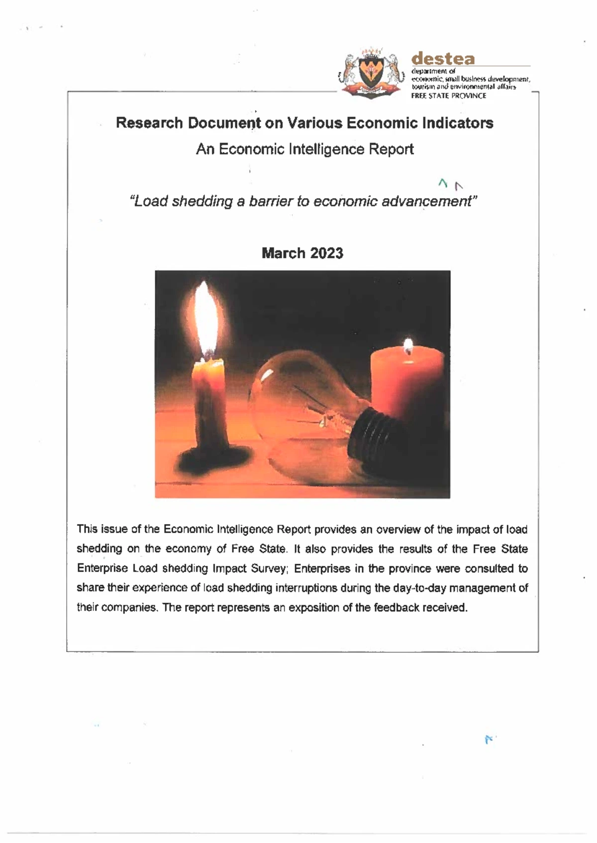GR 11 GEO Research Task: Strategies for Loadshedding 2024 - Studocu