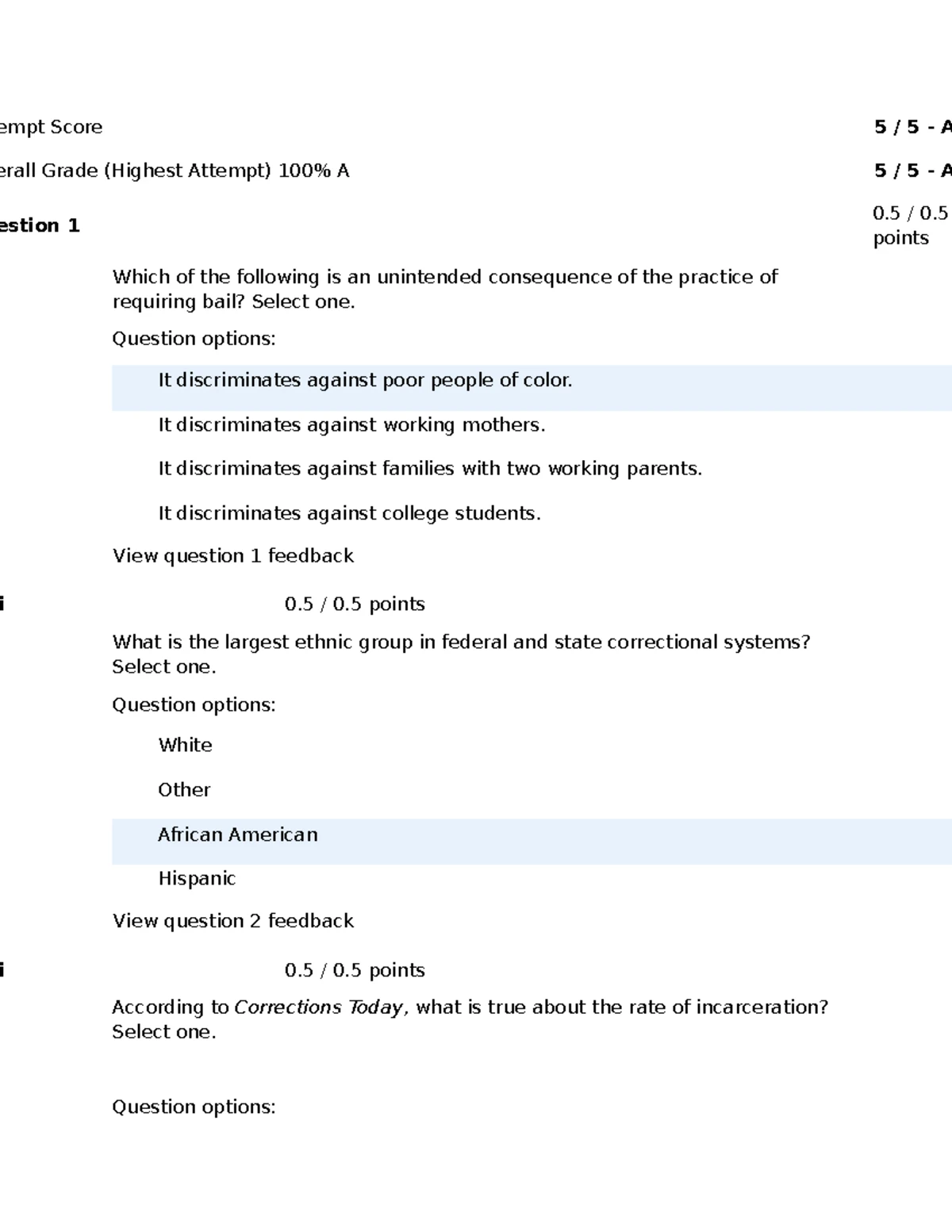 CJ-210 Module Two 2-3 Quiz: Understanding Sentencing Laws - Studocu