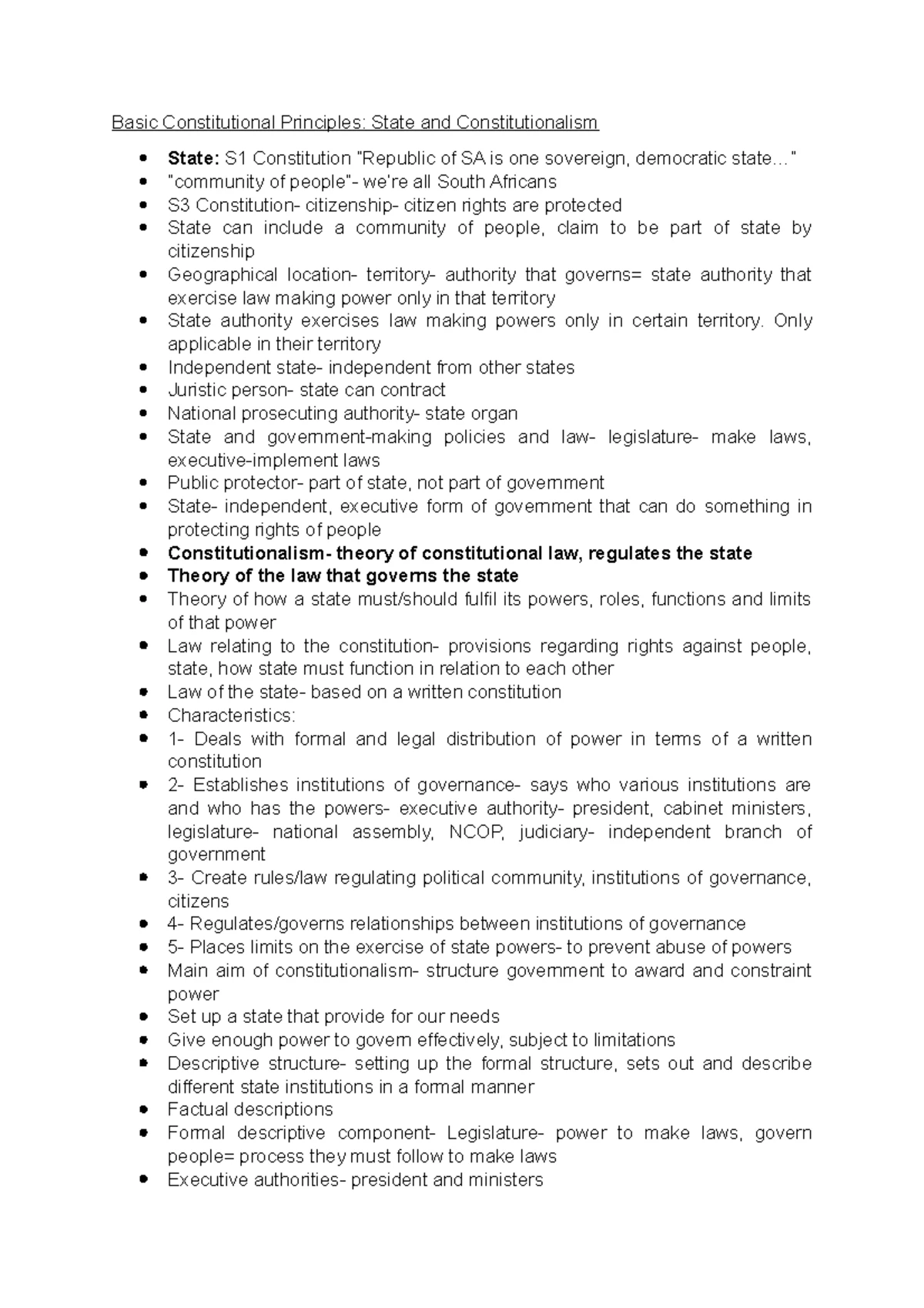 Compiled Notes CON - CONSTITUTIONAL LAW 214 Compiled Notes Cole Baker ...