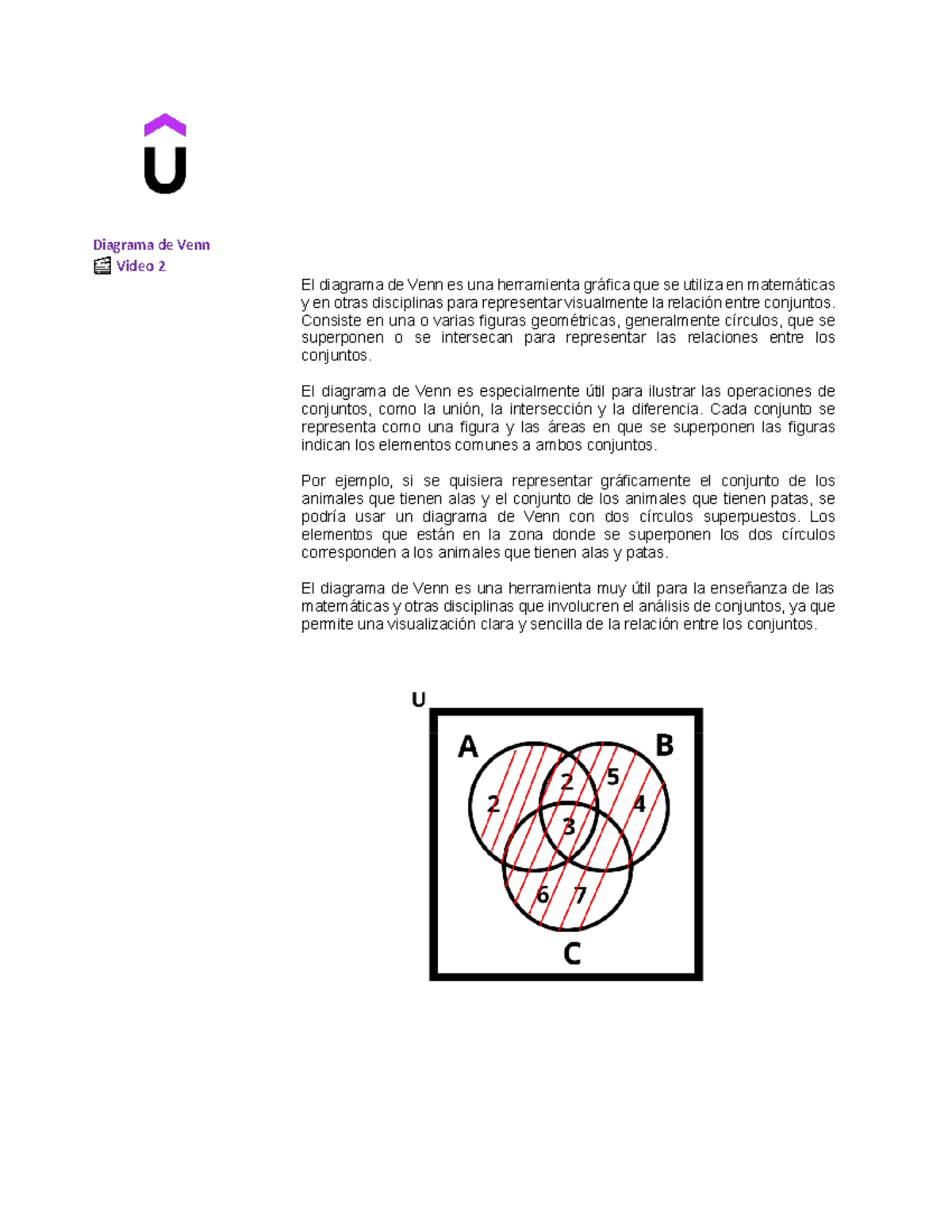 GUÍA 3: Diagrama de Venn y Conjuntos Universales - Studocu