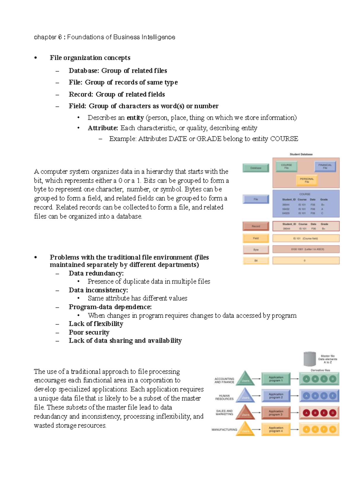Chapter 6: Foundations of Business Intelligence (MIS Final Exam) - Studocu