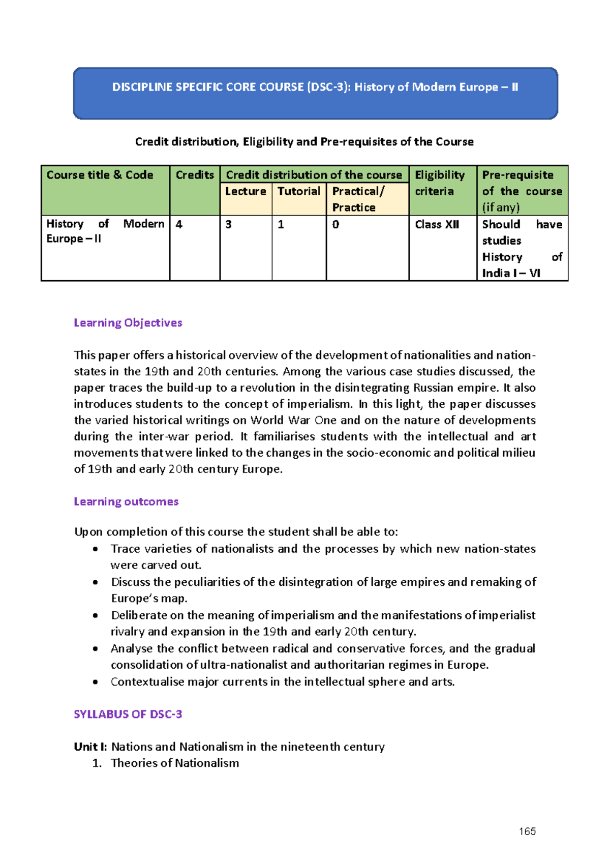 HIST 202: Syllabus for History of Modern Europe II Course - Studocu