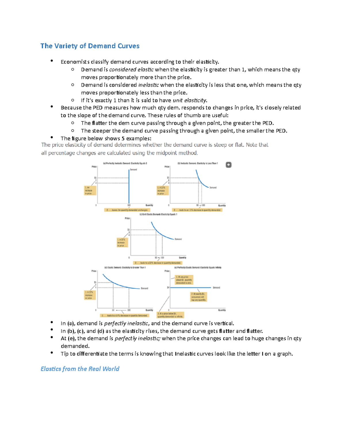 Economics 101: Demand Curves and Price Elasticity Overview - Studocu