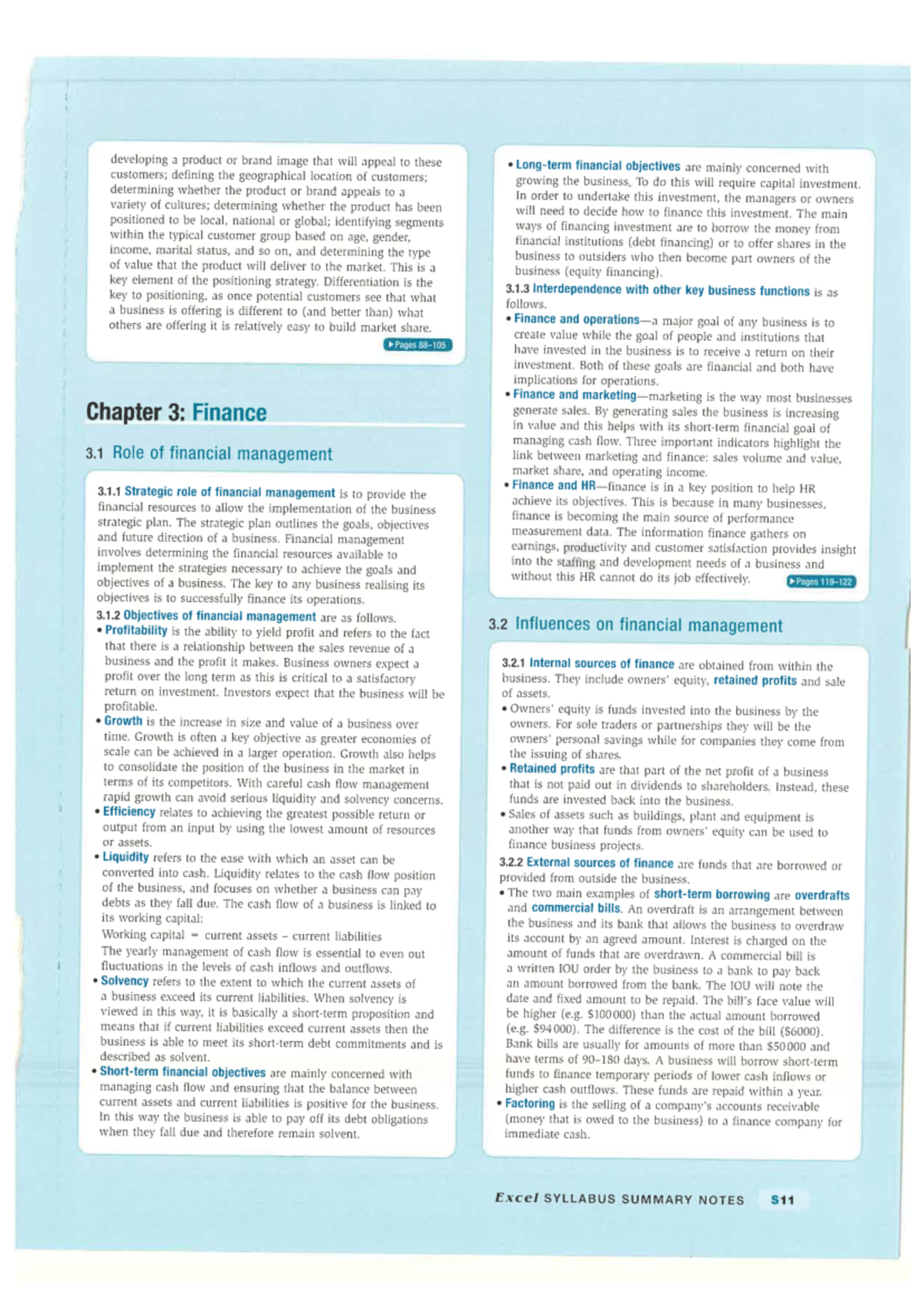 Chapter 3: Finance - Key Concepts and Strategies (Excel S11) - Studocu