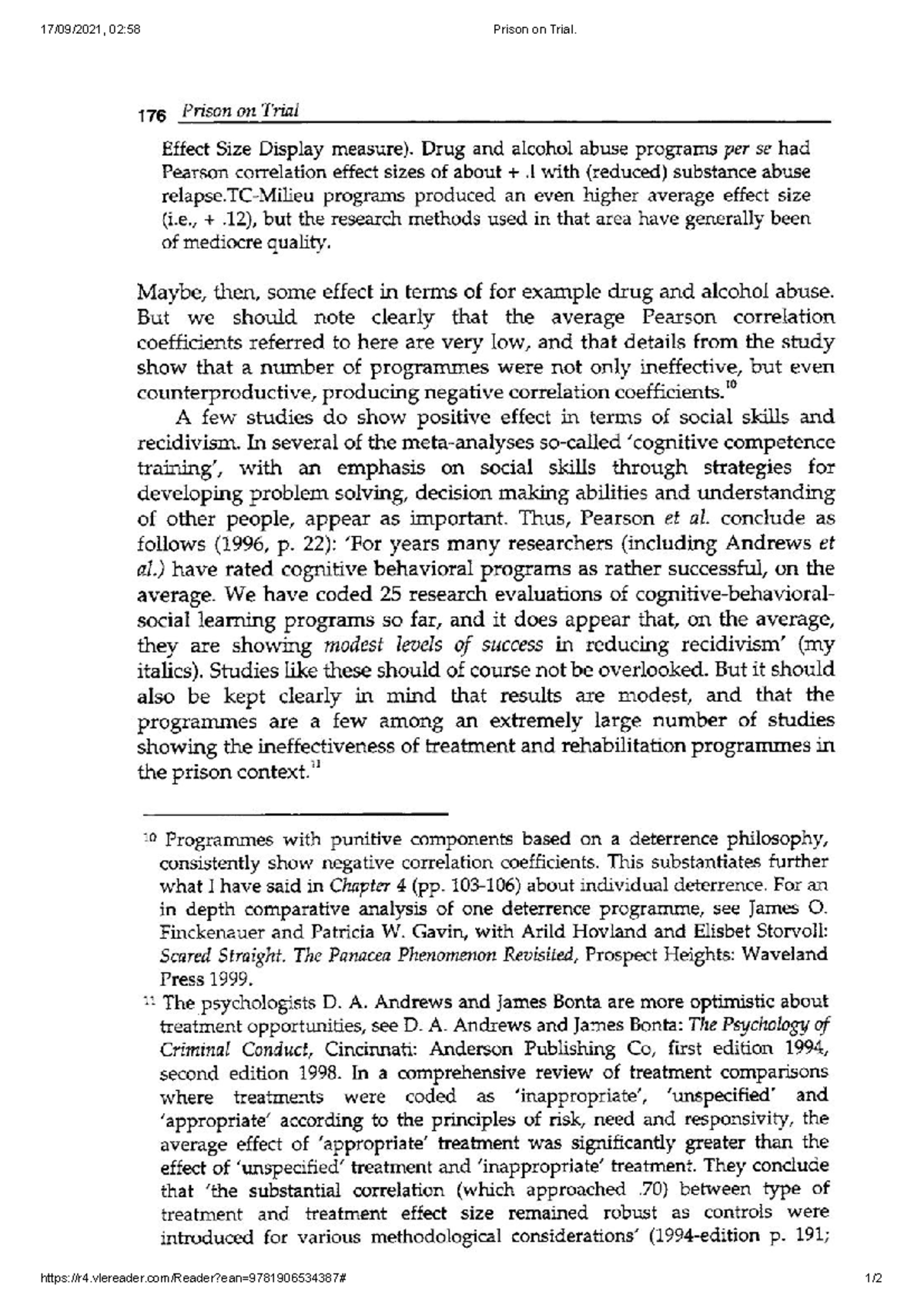 02:58 Prison on Trial - Effect Size Analysis of Rehabilitation Programs ...