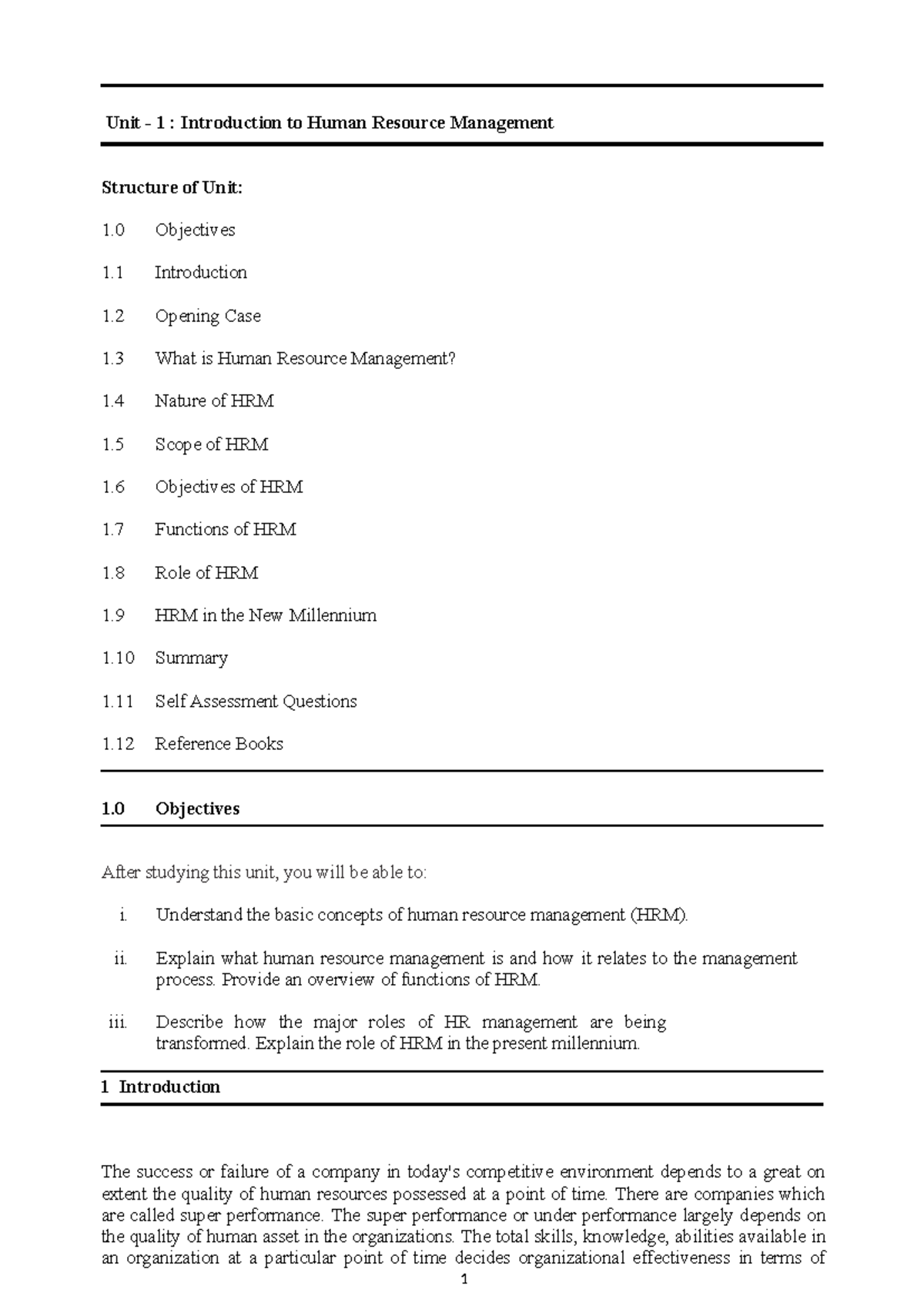 Unit 1: Intro to Human Resource Management - Key Concepts & Functions ...