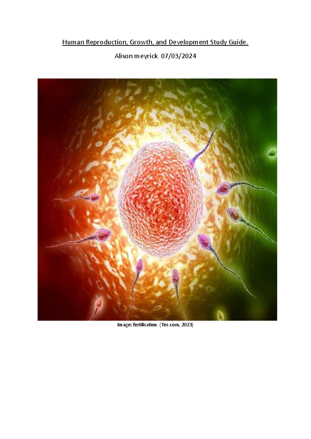 Human Reproduction: Unit 7 Access to Midwifery Study Guide - Studocu