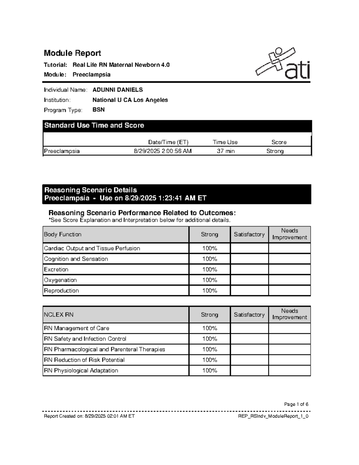 Preeclampsia Simulation Report: RN Maternal Newborn 4.0 Module - Studocu