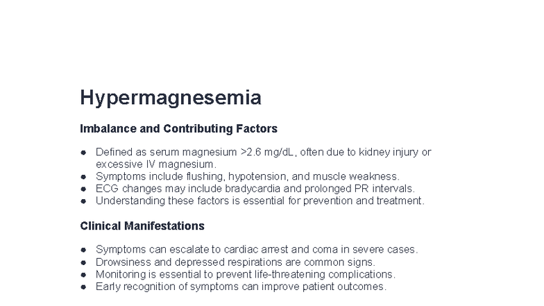 Hypermagnesemia and Hypophosphatemia: Clinical Insights and Management ...