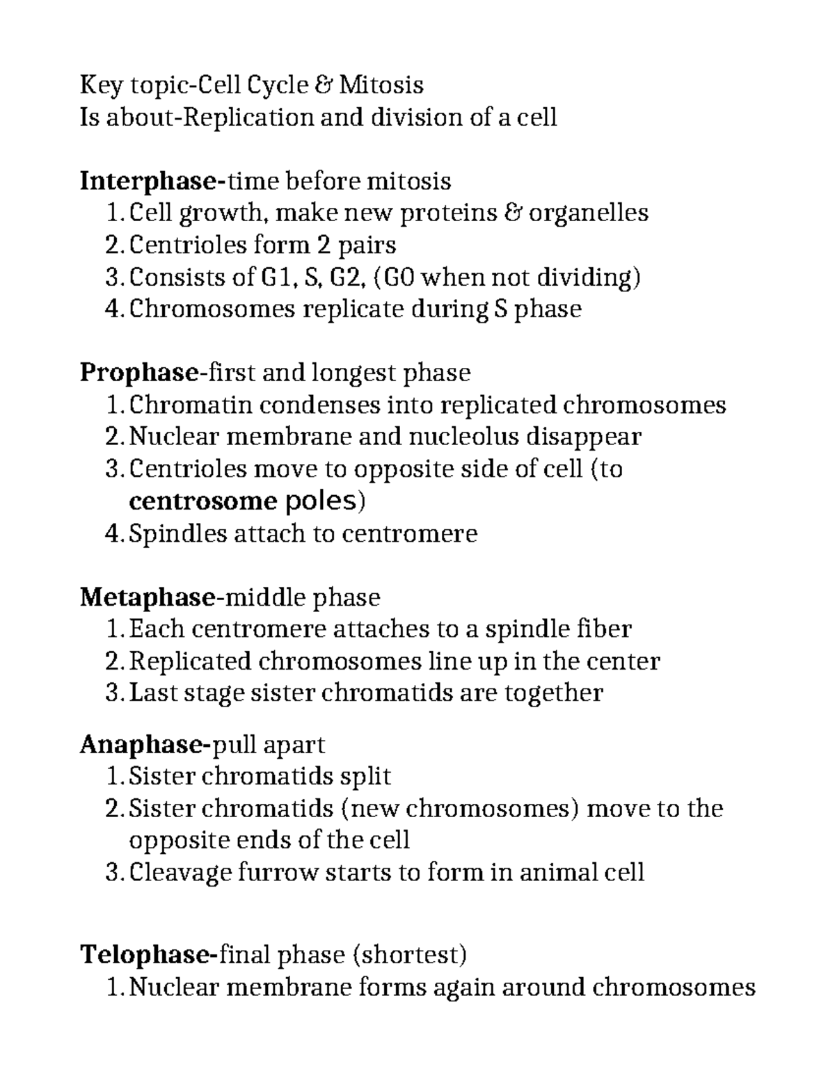 Mitosis Essential Concepts (PREAP): Key Stages and Phases Explained ...