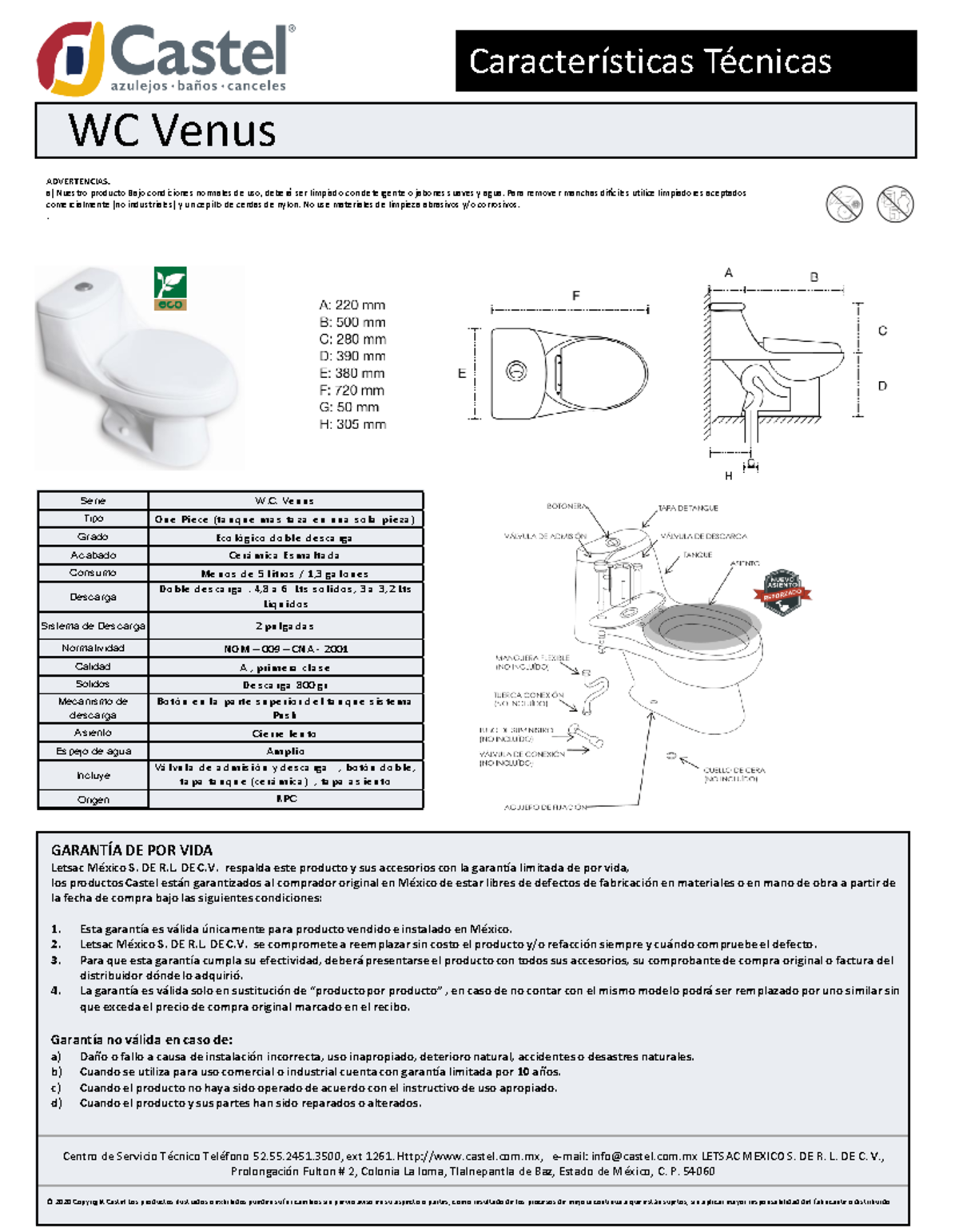WC-Venus - APUNTE - WC Venus Características Técnicas © 2020 Copyright ...