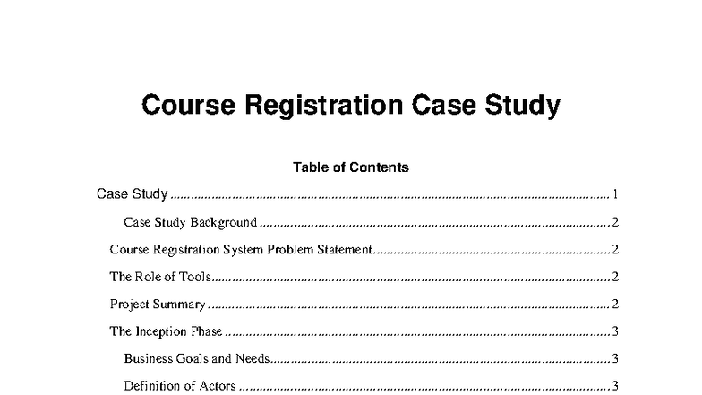 Course Registration System Case Study (UR 101) - Studocu