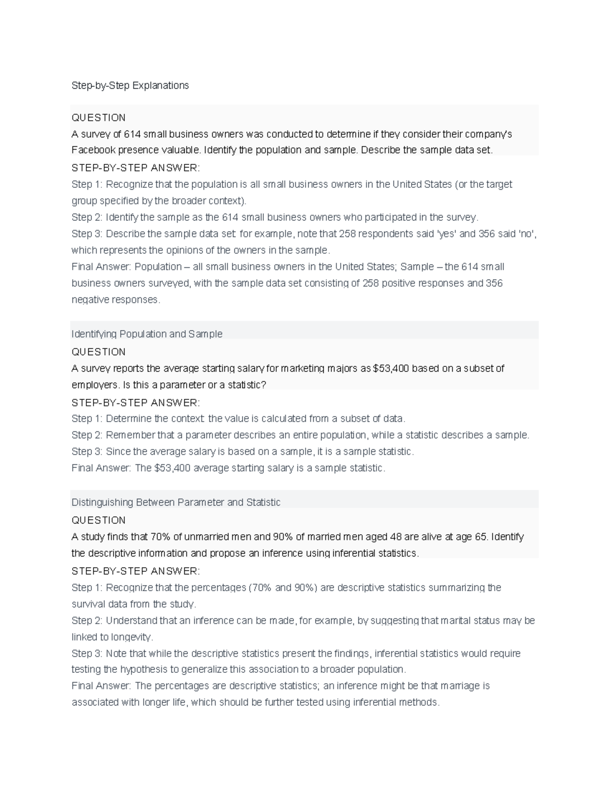 Stats 1.1: Identifying Population, Sample, and Statistics Insights ...
