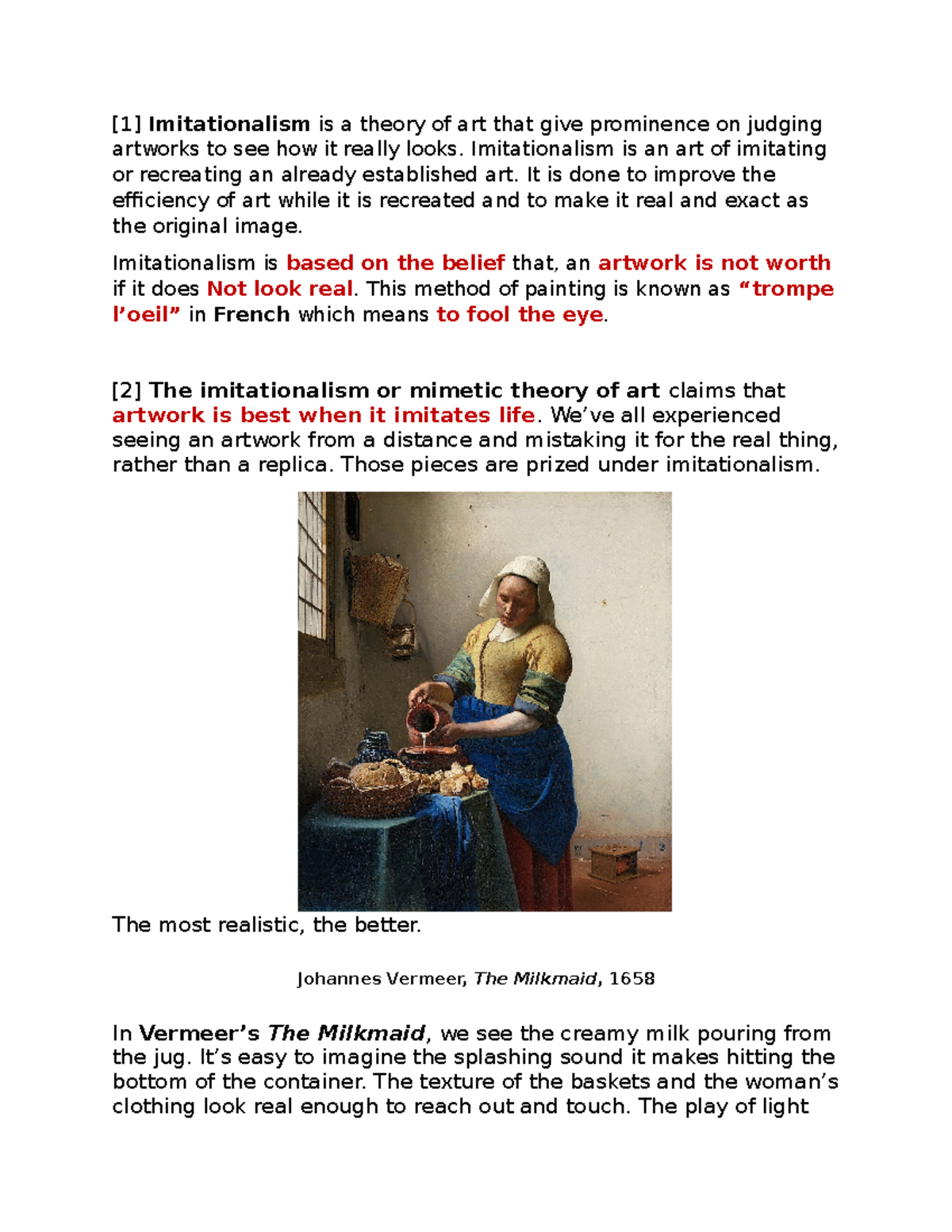 Imitationalism - Hee - [1] Imitationalism is a theory of art that give ...