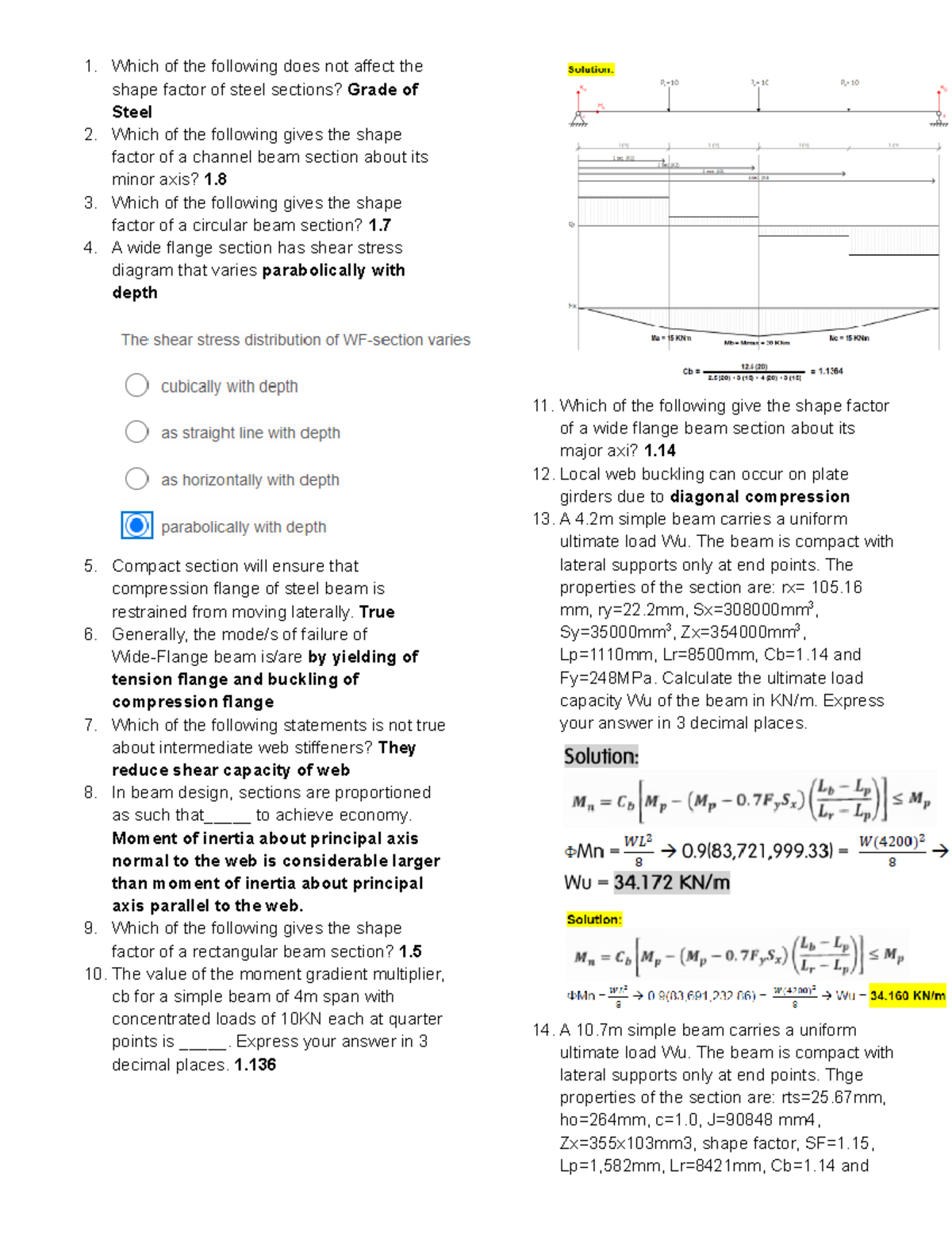 Steel Design Principles: Key Concepts & Calculations (Module 3) - Studocu