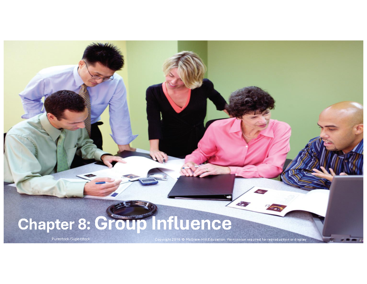 Chapter 8 Group Influence - Chapter 8: Group Influence Purestock ...