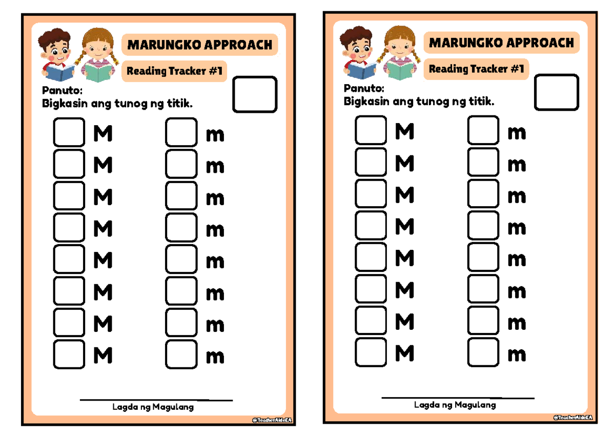 Marungko Approach Reading Tracker: Sound and Syllable Practice - Studocu