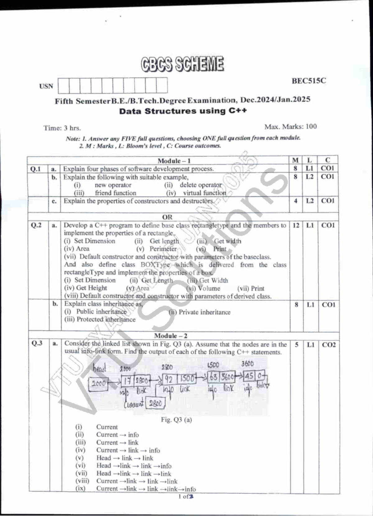 BEC515C Final Exam: Data Structures Comprehensive Solutions - Studocu