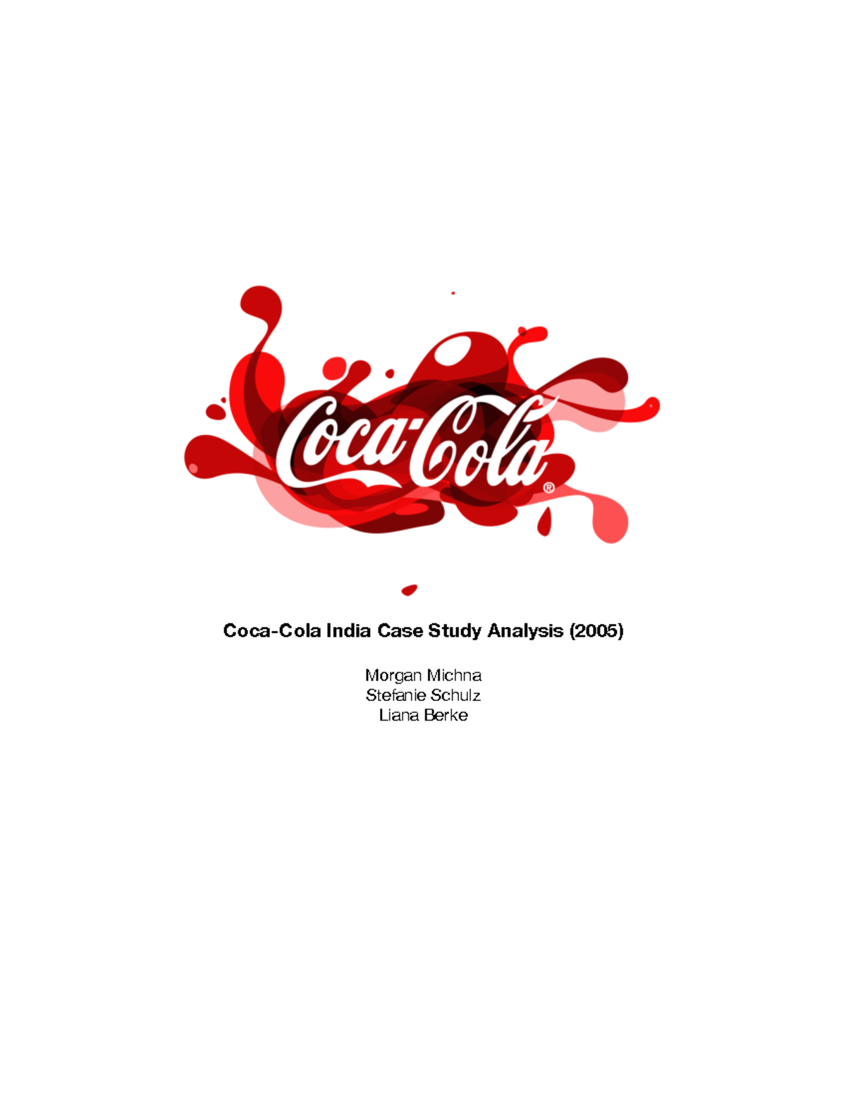 Coca-Cola India Case Study Analysis: Marketing Strategy Insights - Studocu