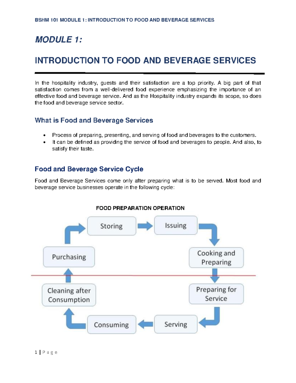 Chapter 1: Intro to Food & Beverage Services (Hospitality 101) - Studocu