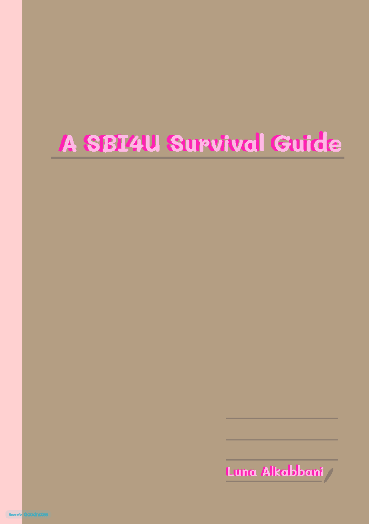 SBI4U Final Exam Survival Guide by Luna Alkabbani - Studocu