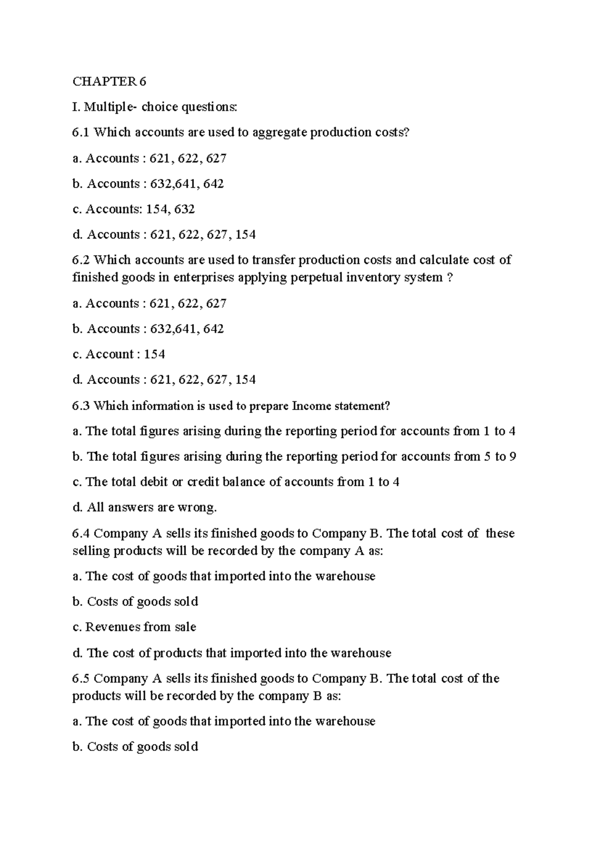 Chapter 6: Accounting Questions & Journal Entries - NLKT - Studocu