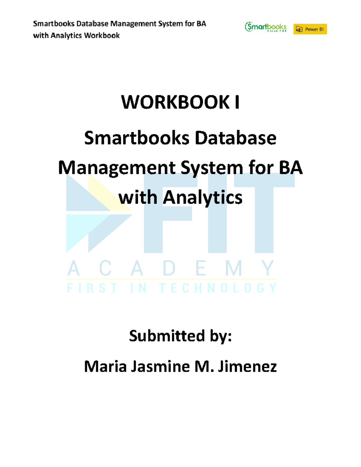 Workbook I: Smartbooks DB Management Exercises - BA Course - Studocu