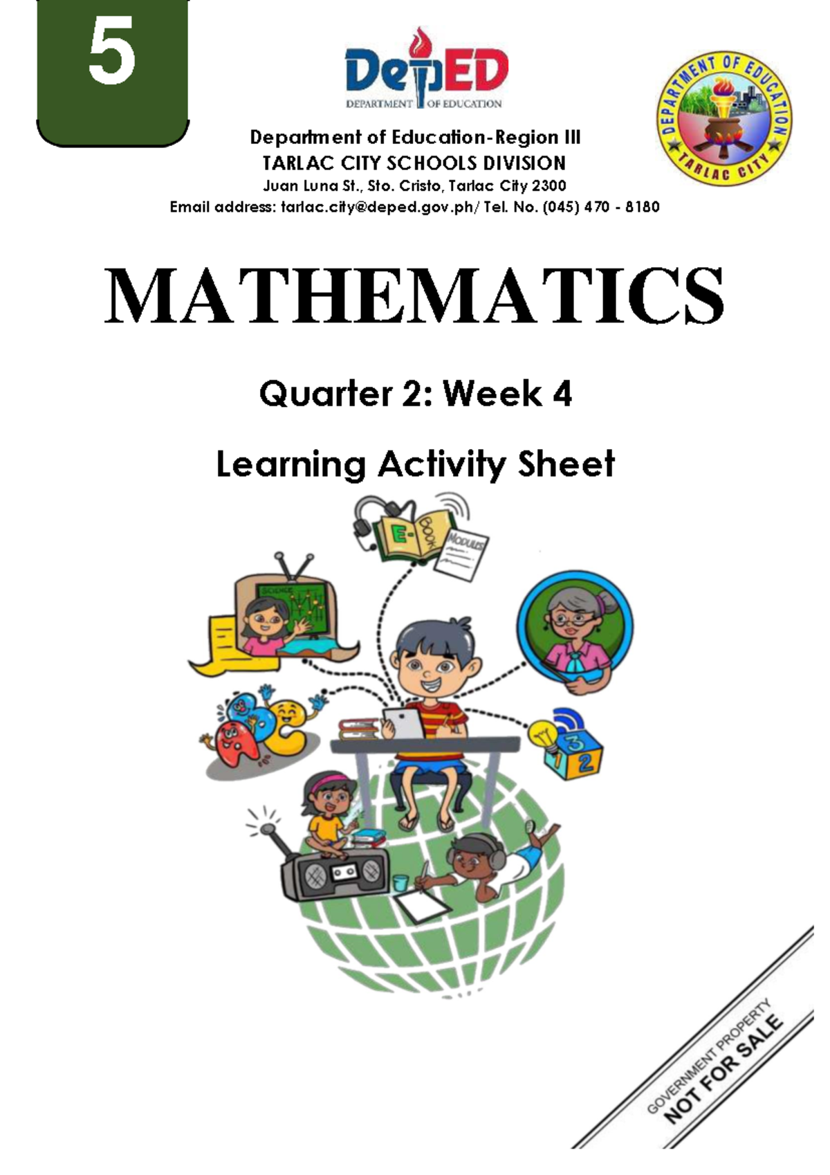Mathematics 5 Quarter 2 Week 4 Learning Activity Sheet - Multiplying ...