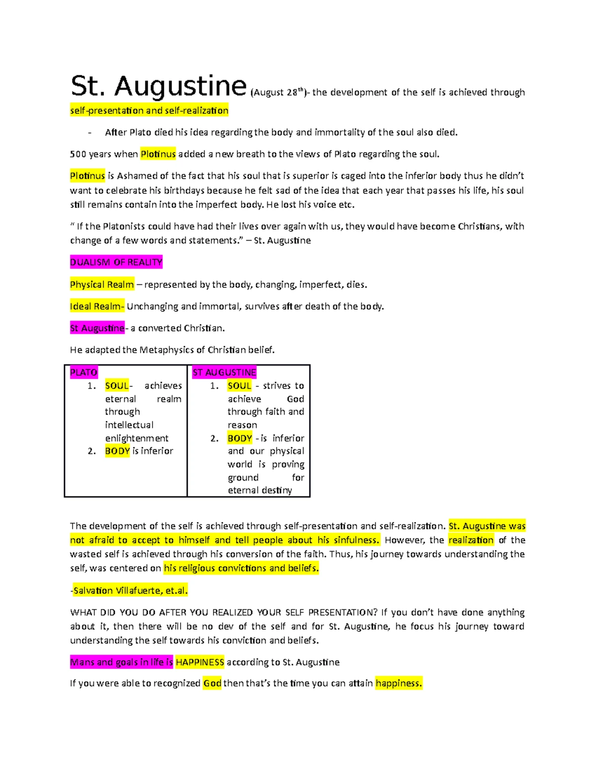 GE1 Module 8 - Material Self - Understanding the Self - PangSU - Studocu
