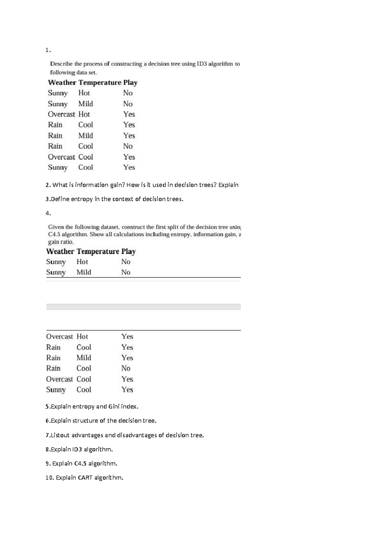 Module-4 - Decision Trees & Bayesian Concepts Notes - Studocu