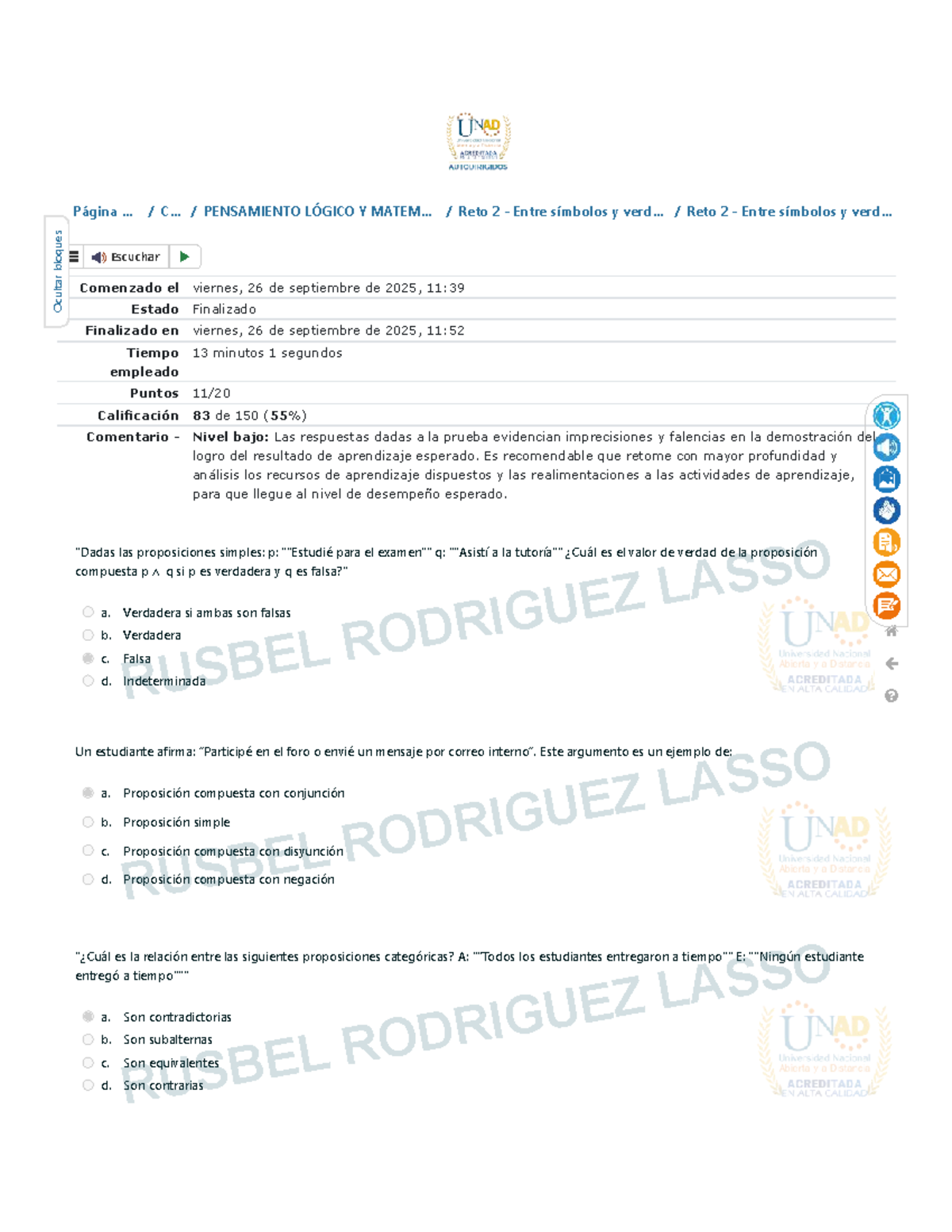 Reto 2 - Entre símbolos y verdades: Cuestionario Lógica en acción AUT13 ...