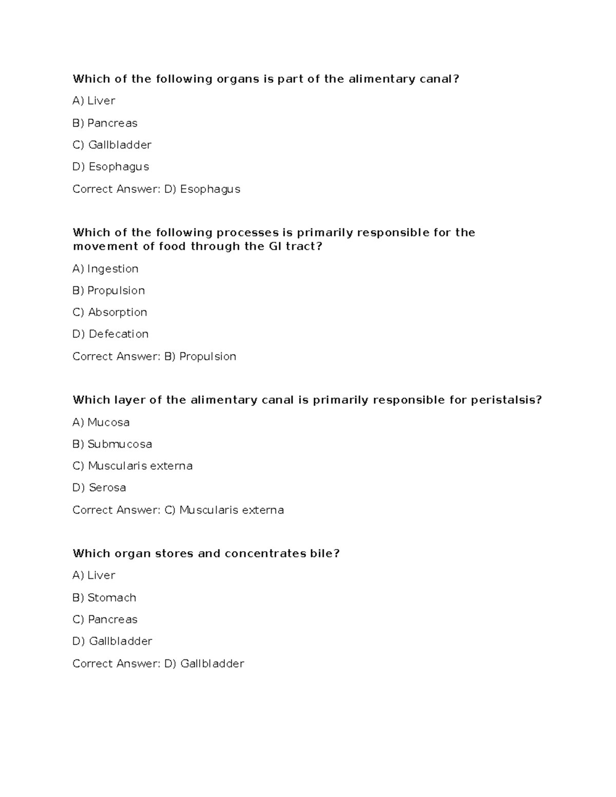 EXAM1AP4 - Digestive System Study Guide and Key Concepts - Studocu