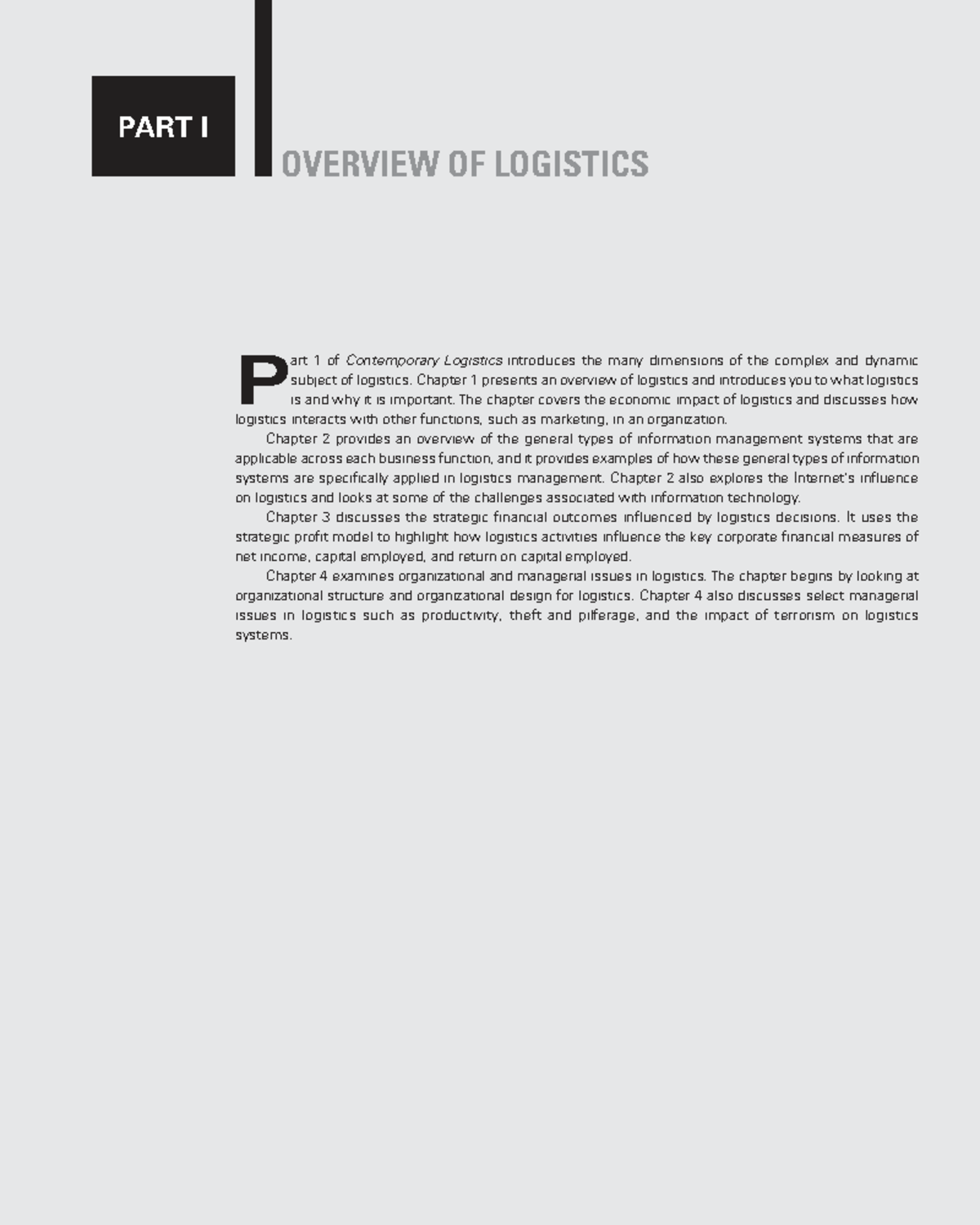Chapter 1: Overview of Logistics (LOG 101) - Studocu