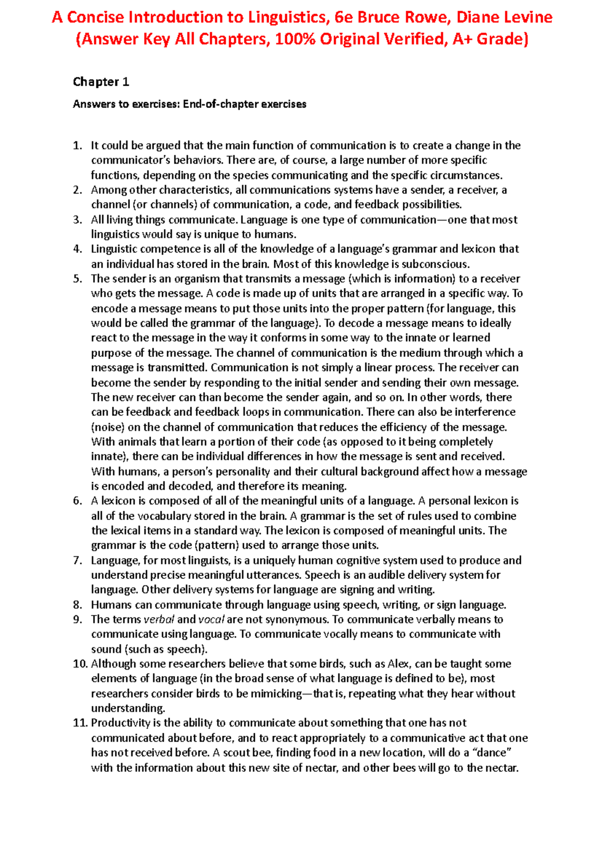 Answers to Exercises Ready - Chapter 1 Answers to exercises: End-of ...