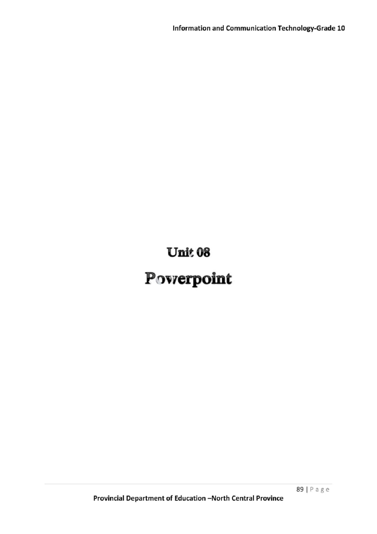 Information and Communication 10: Unit 08 Presentation Software Guide ...