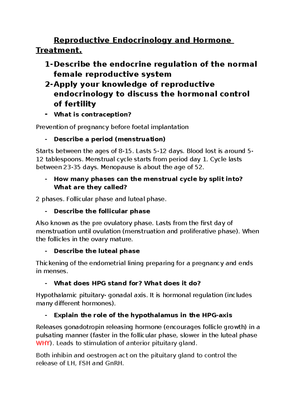 Fertility CSP Revision: Understanding Reproductive Endocrinology and ...