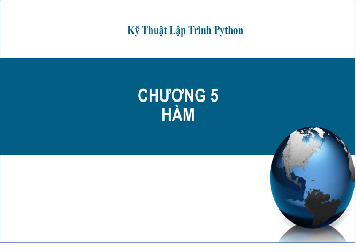 Python Programming - Chapter 05- function-gui SV - Kinh tế đô thị - Studocu