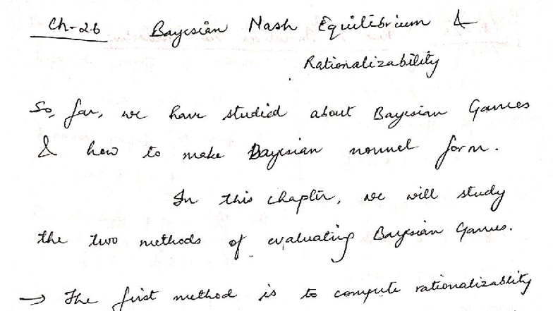 Bayesian Nash Equilibrium & Rationalizability in Game Theory (Ch26 ...
