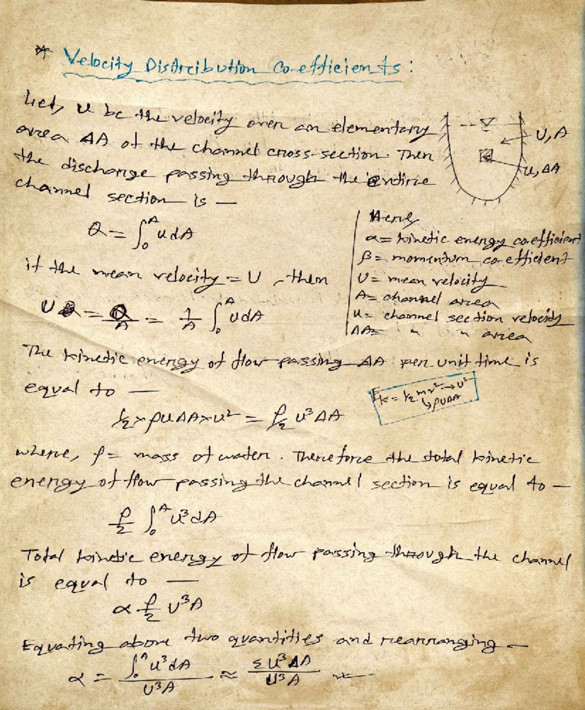 Velocity Distribution in Open Channel Flow (OCF Theory) - Studocu