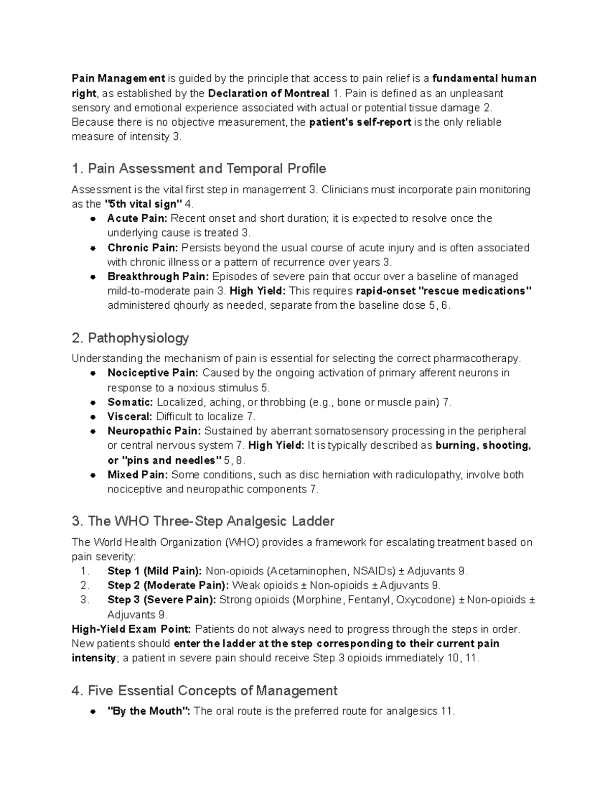 Clinical Principles of Multimodal Pain Management (PM 101) - Studocu