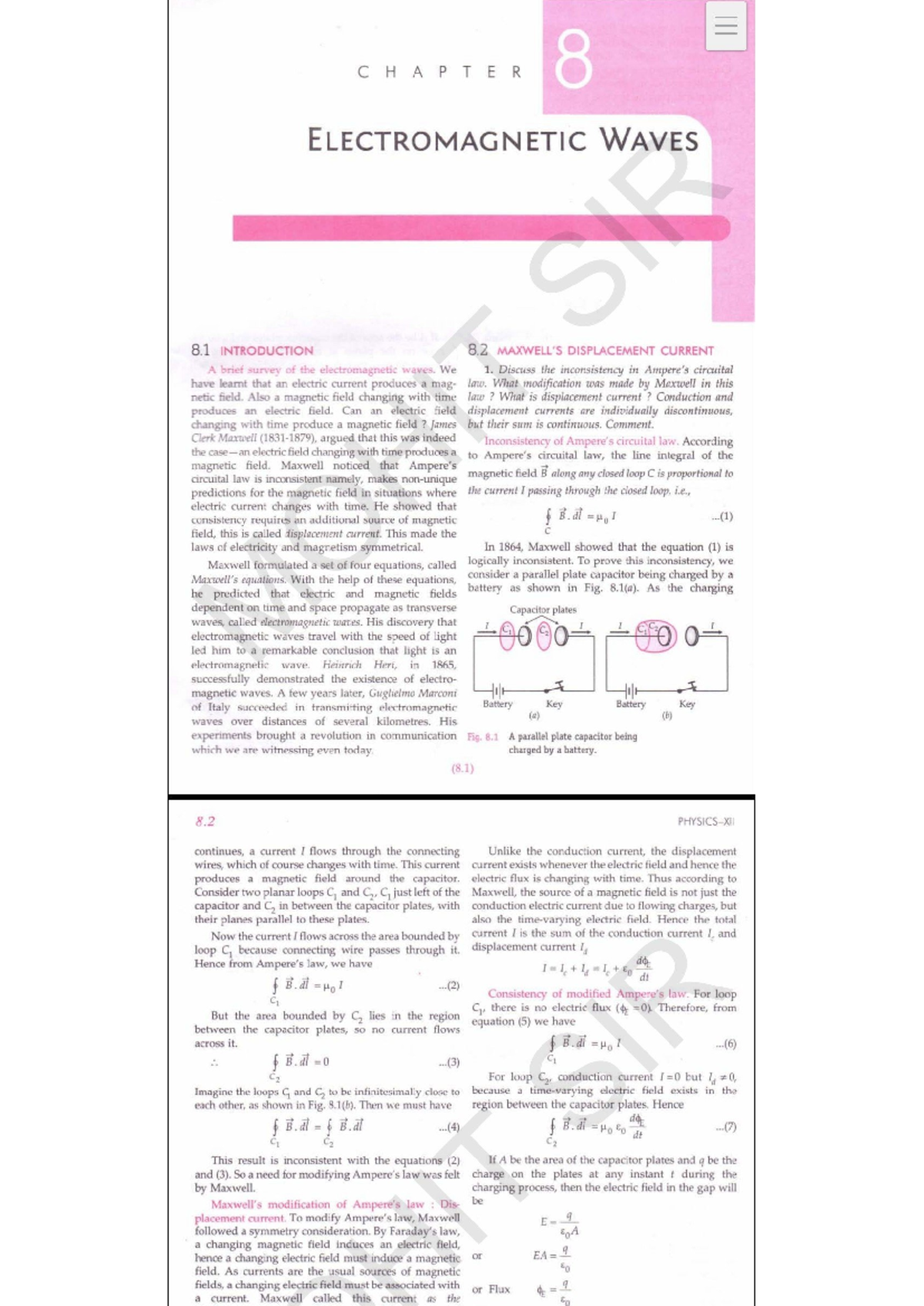 CHAPTER 8: ELECTROMAGNETIC WAVES - Key Concepts and Insights - Studocu