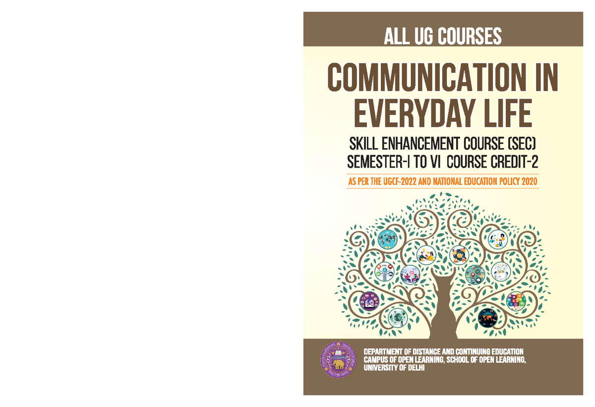 Communication in Everyday Life: Theory and Skills Overview (Unit 1-5 ...
