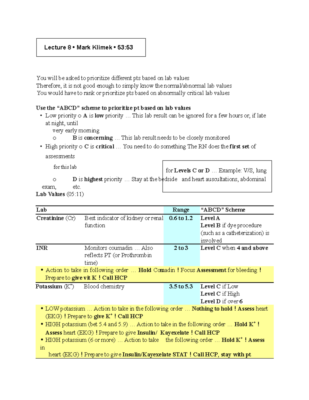 Mark K Lecture 8 - Lecture 8 • Mark Klimek • 53: You will be asked to ...
