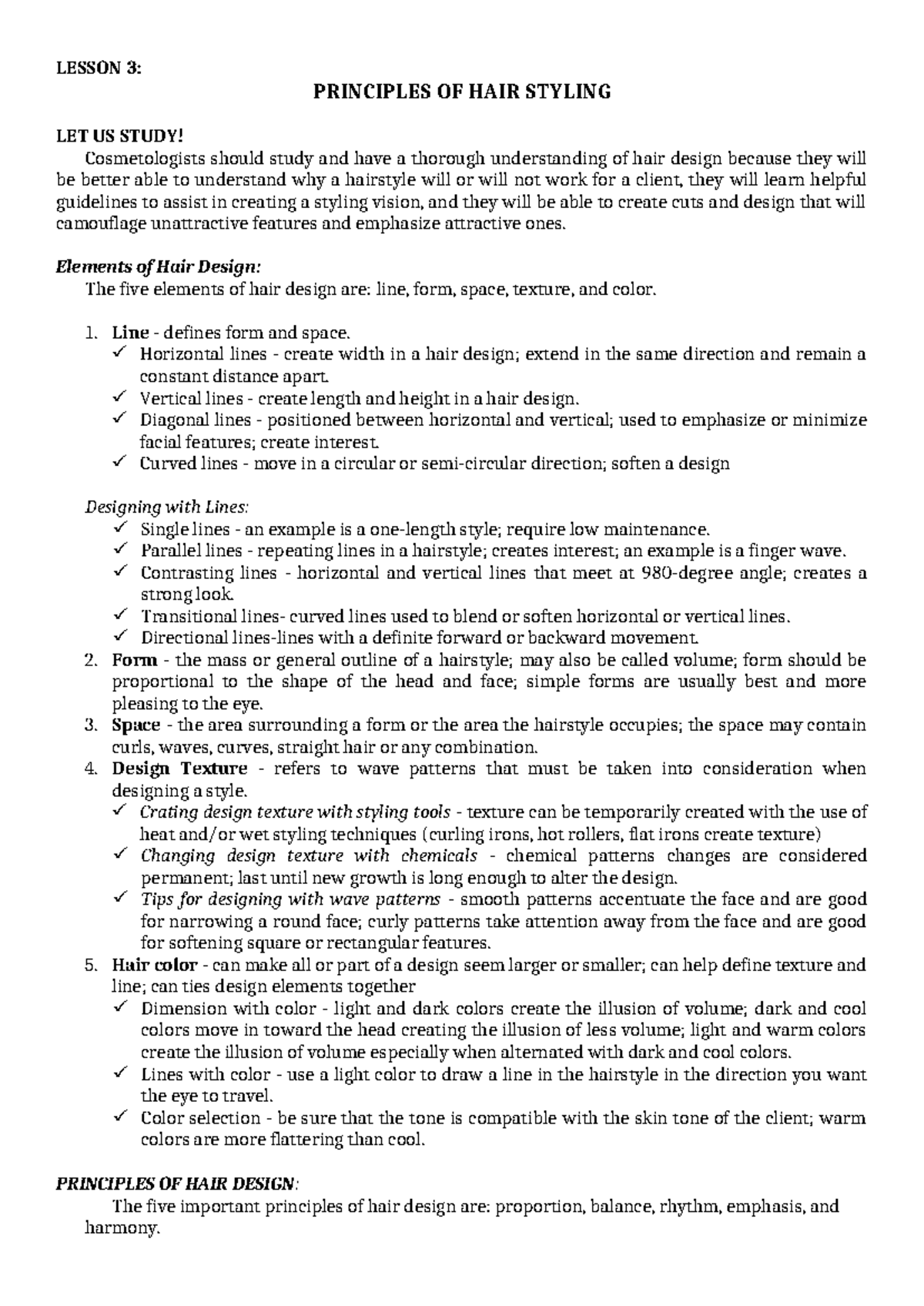 Hair Styling Principles and Techniques (Beauty Care 12 - Lesson 3 ...