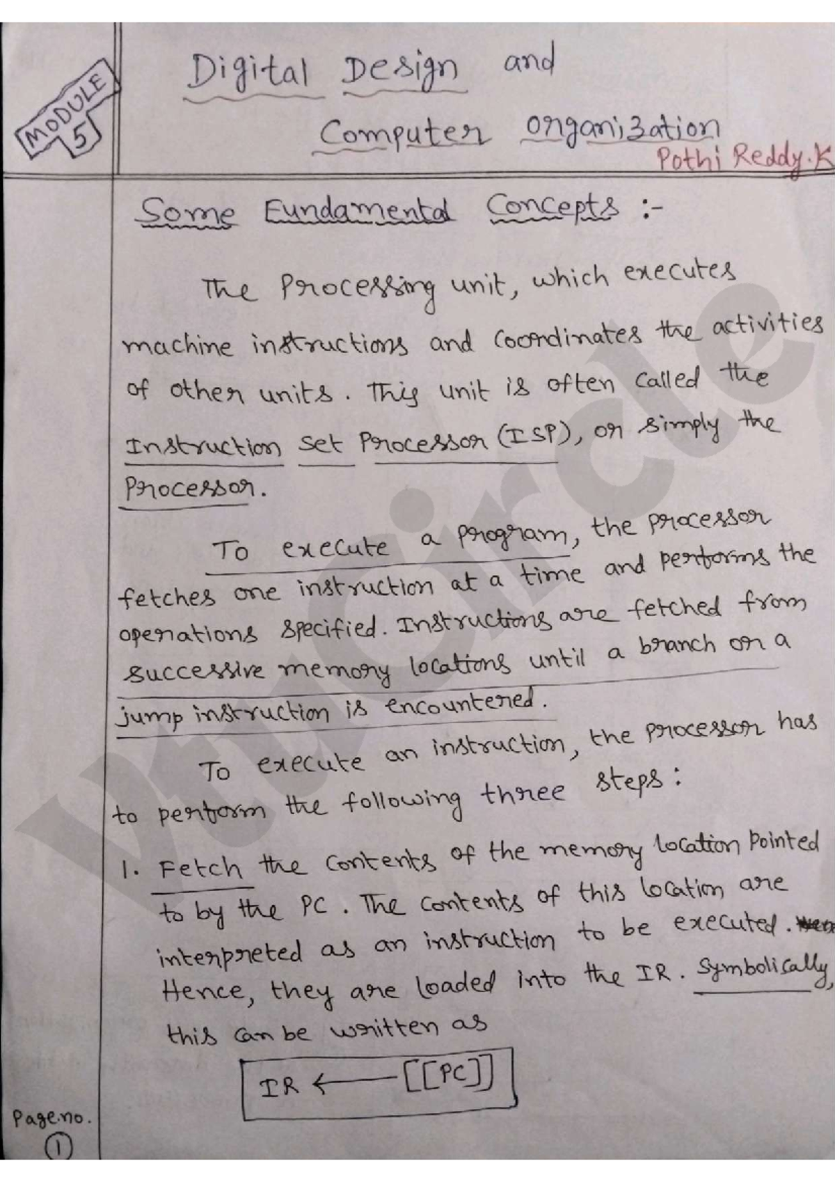 BCS302 module 5 written - Digital Design and Computer organization ...