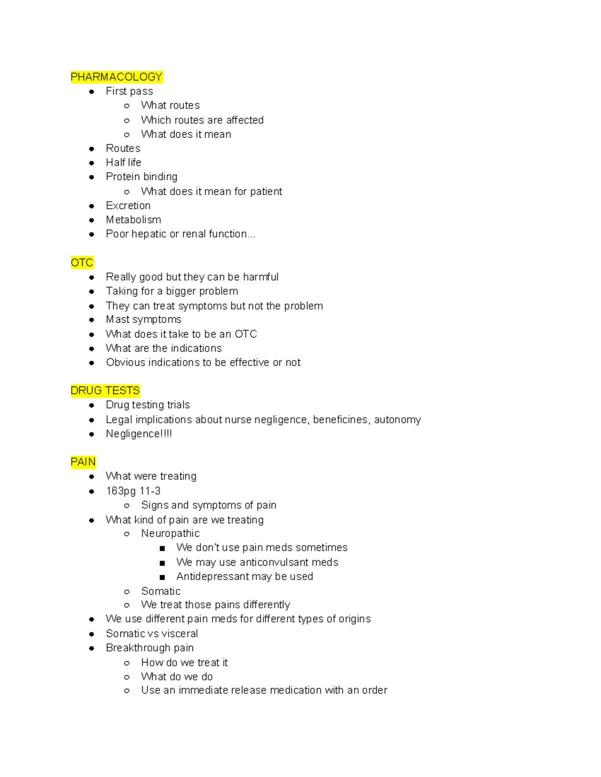Patho test one review - PHARMACOLOGY First pass What routes Which ...