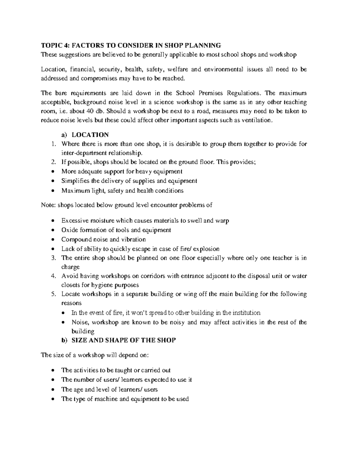 Workshop Planning and Management Notes: Key Considerations and ...