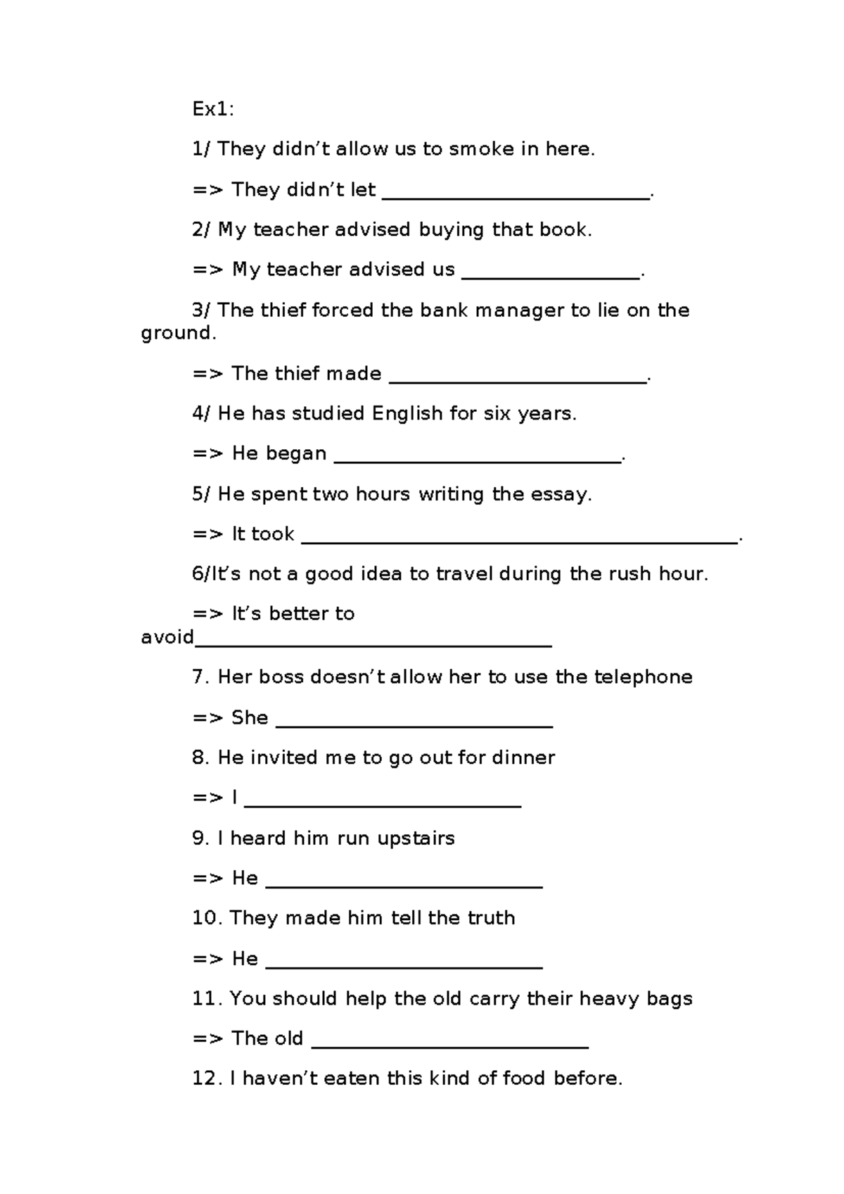 Ex1: Practice Materials for English Grammar - 21st July - Studocu