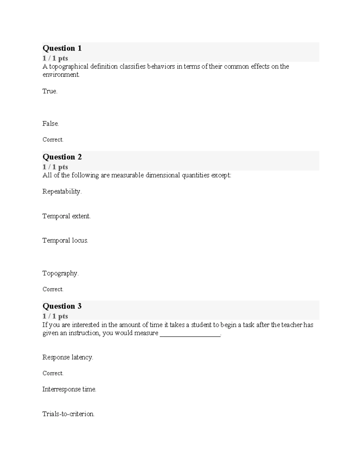 Psy 7711 Week 3 Quiz Results & Key Concepts on Observer Reliability ...