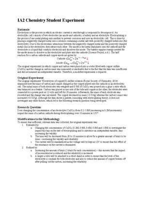 QCAA Chemistry IA3 20/20 Biofuels Claim - Claim Biofuels are the ...